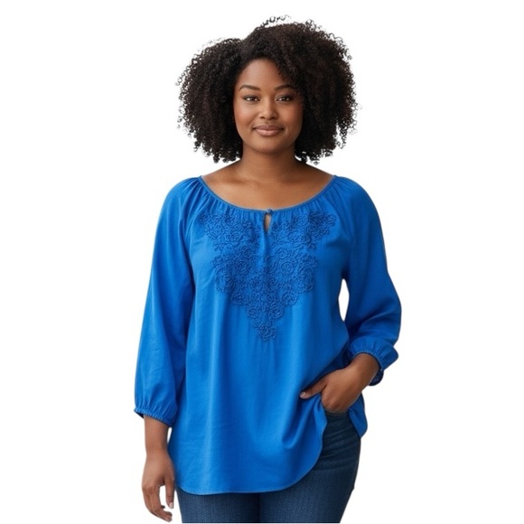 Charter Club | Tops | Linen Charter Club Embroidered Corp Core Business ...